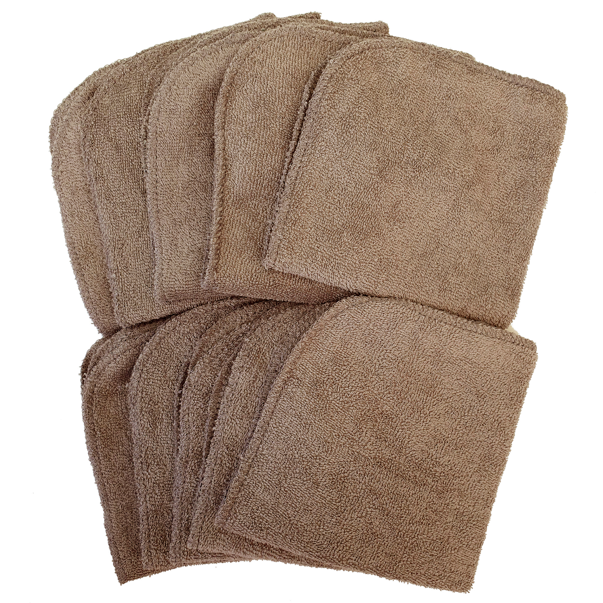 Wash cloths 5 pcs warm taupe GOTS | Summerville organic